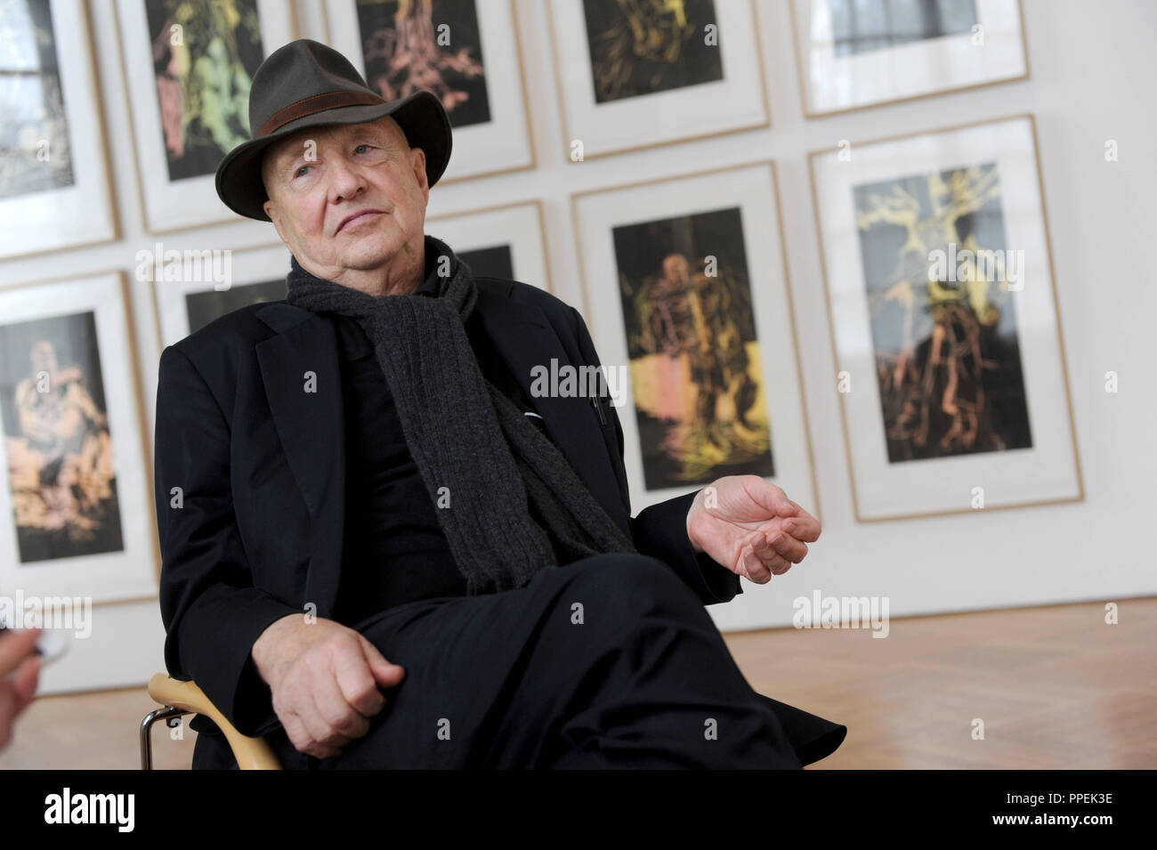 The German artist Georg Baselitz presents an exhibition of his prints ...