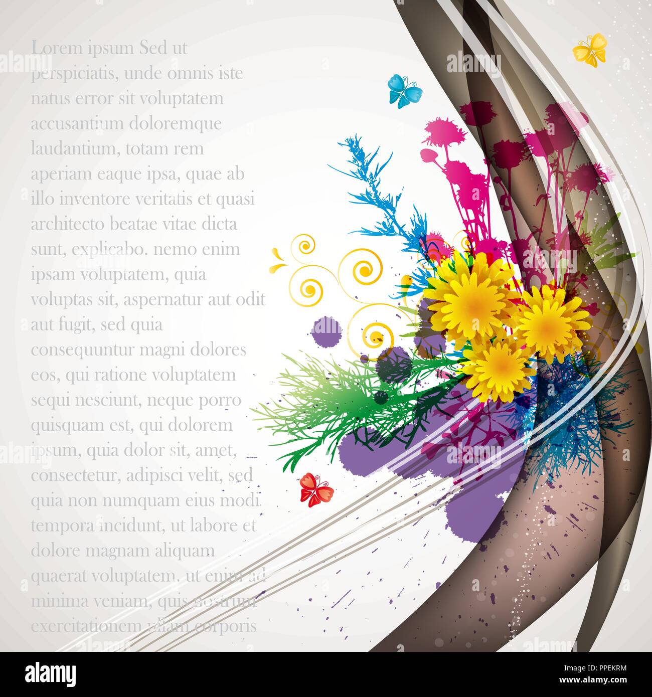 abstract flora background 1 Stock Vector Image & Art - Alamy