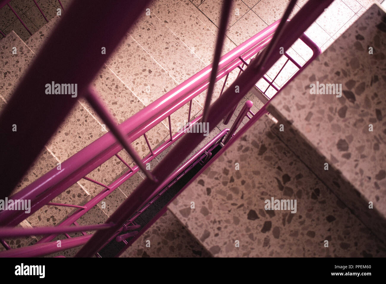Looking down at the stairs Stock Photo - Alamy