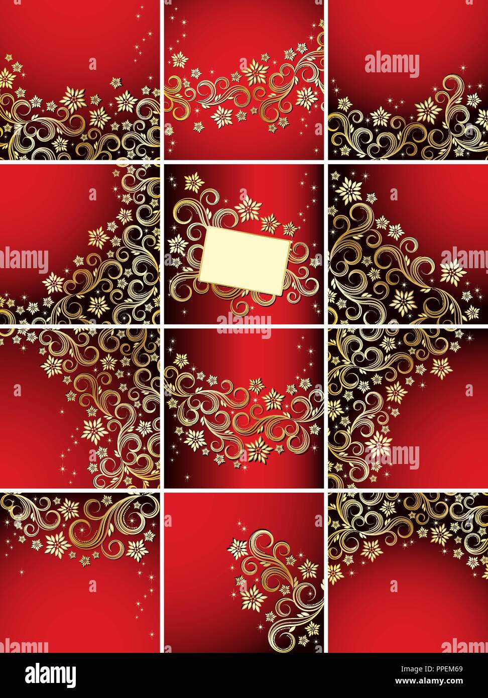 golden floral background with curl Stock Vector Image & Art - Alamy