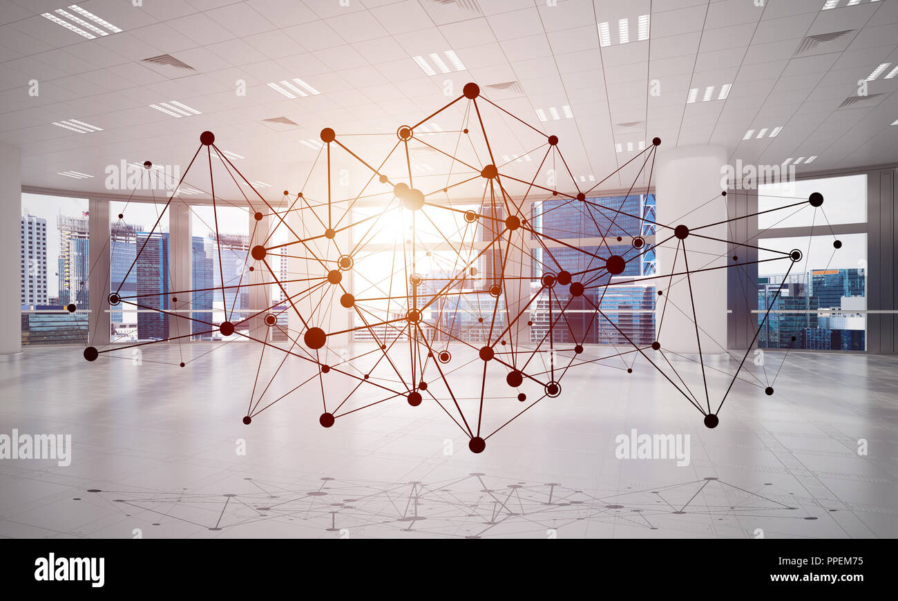 Networking and wireless connection as concept for effective modern ...