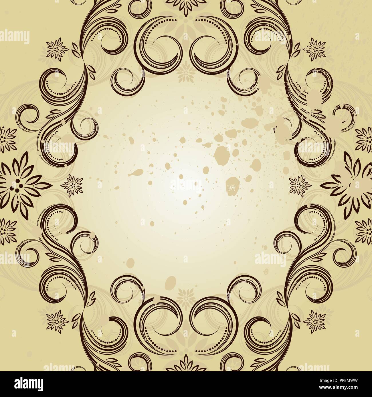 beige floral background, vintage Stock Vector Image & Art - Alamy