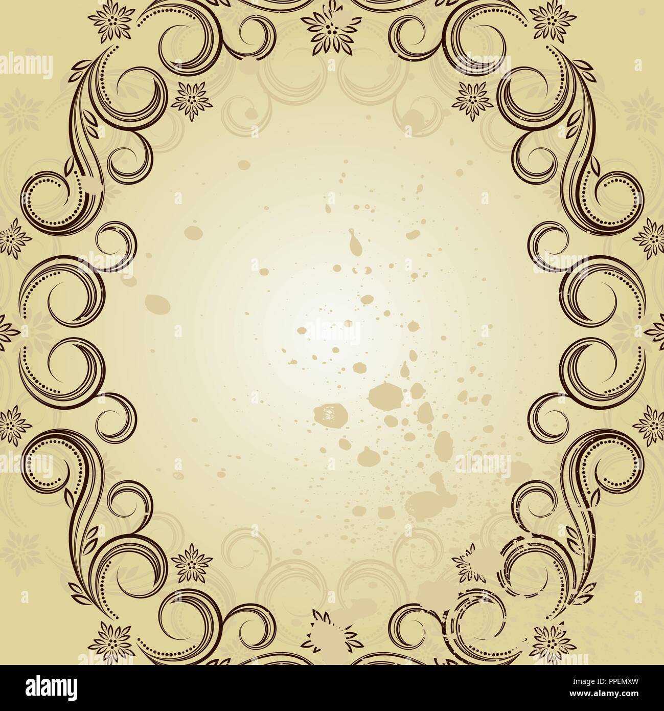 beige floral background, vintage Stock Vector Image & Art - Alamy