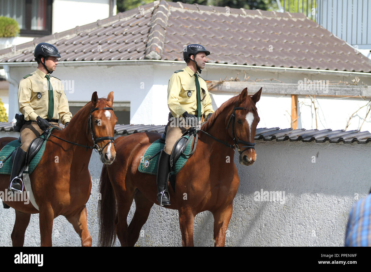 Officials of the mounted police are on the road to prevent burglary in ...