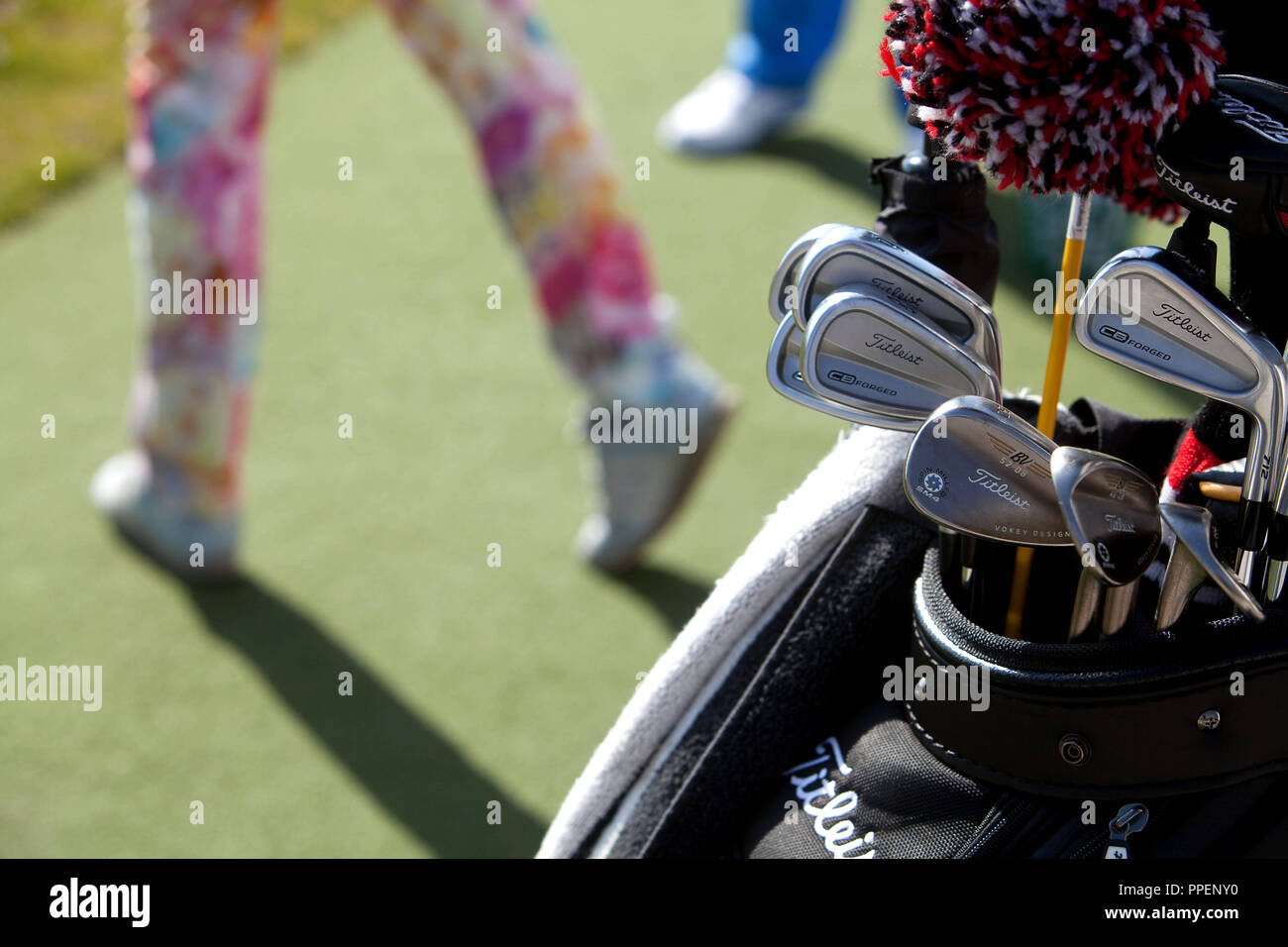 Golf as a popular sport: Angela Fischer at the beginners' course on the ...