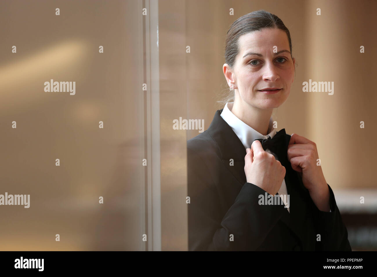 Head of the banquet department at the hotel 'Bayerischer Hof', Michaela ...