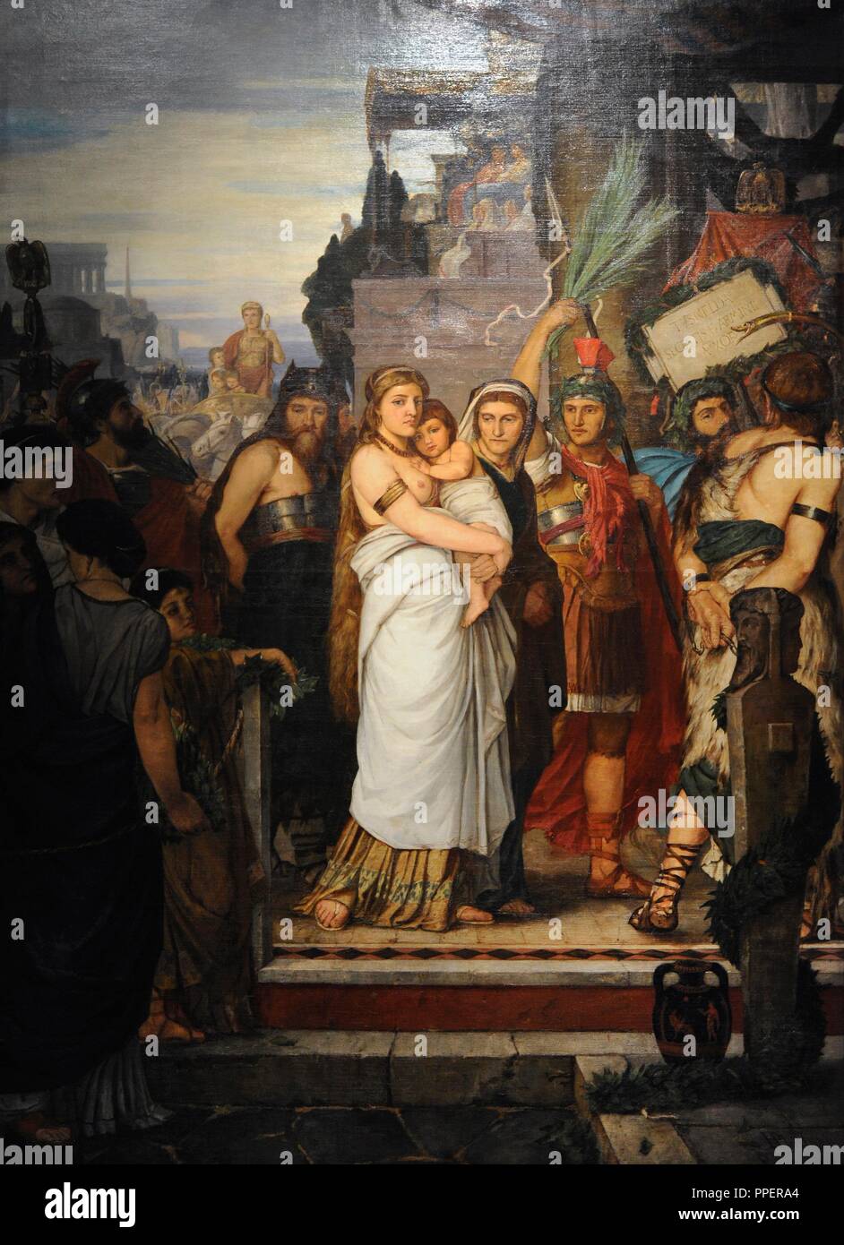 Heinrich Ludwig Philippi (1838-1874). German painter. Thusnelda and the ...