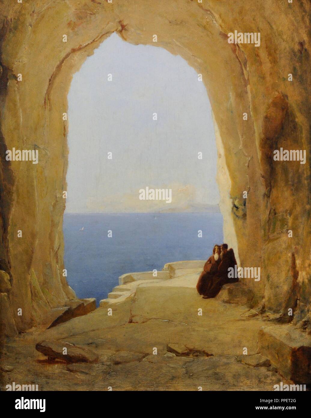 Karl Blechen (1798-1840). German painter. Grotto at the Gulf of Naples ...