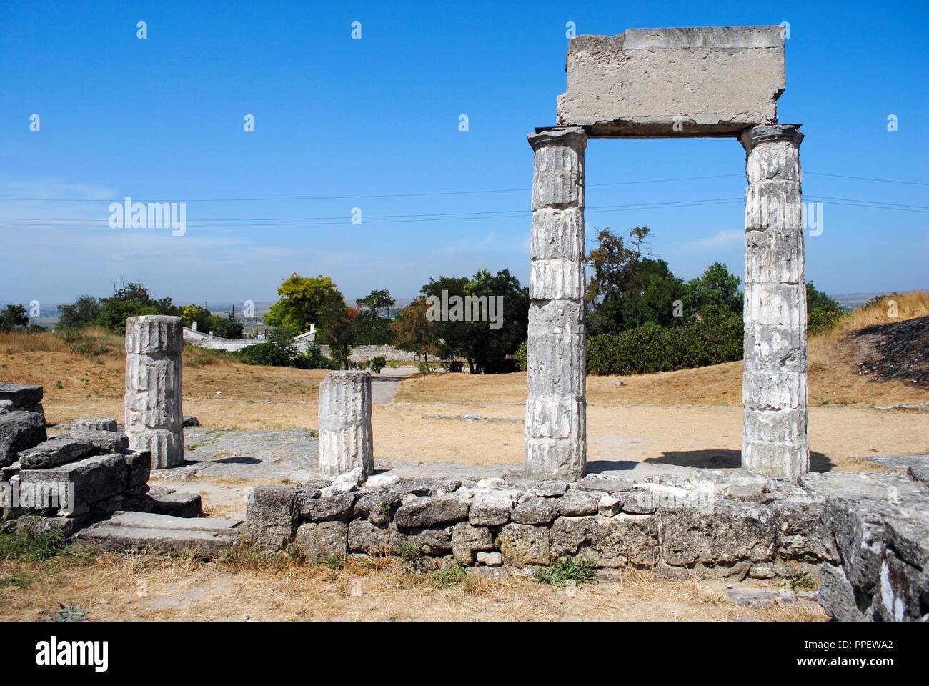 Ukraine. Autonomous Republic of Crimea. Ruins of ancient Greek city of ...