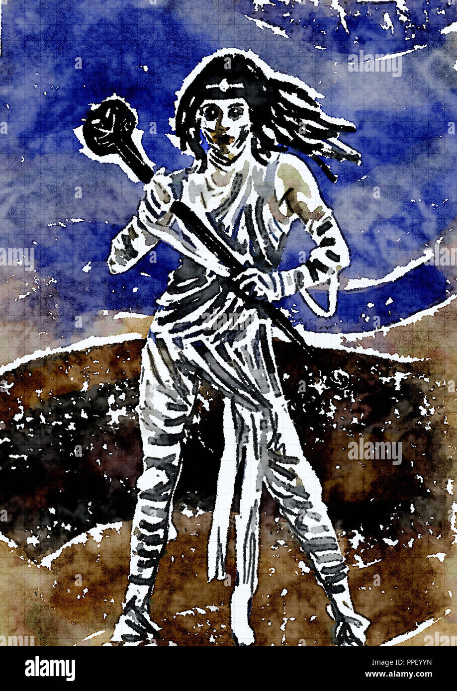 female egyptian mummy illustration Stock Photo - Alamy