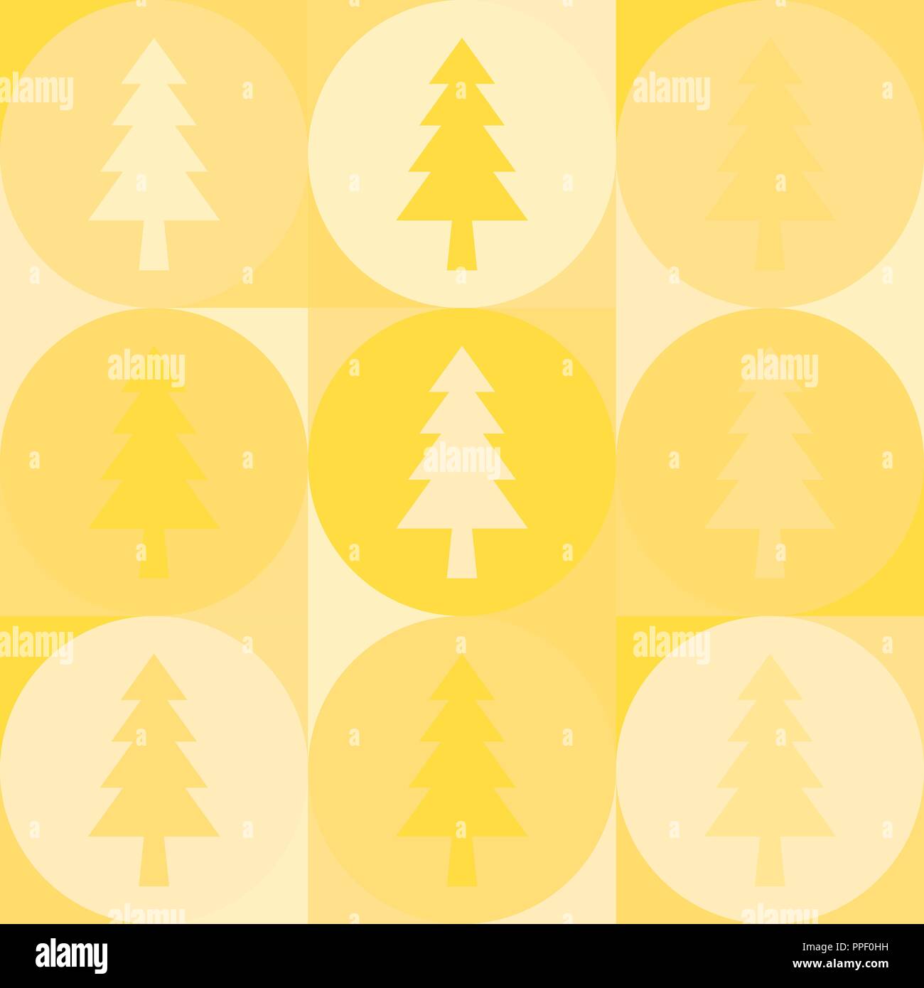 Repeating background from circles and fir-trees Stock Vector Image ...