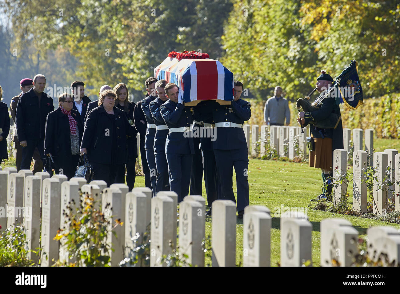 Memorial service of the Royal Air Force for the Scottish pilot George ...