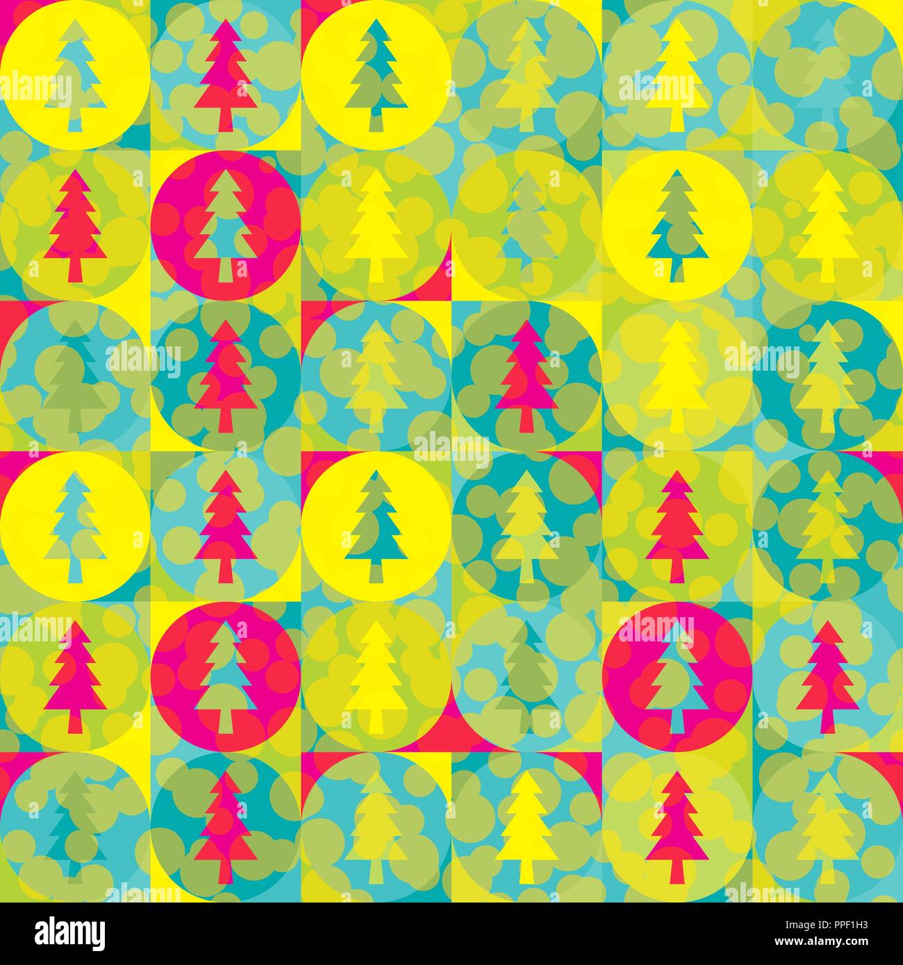 Fir trees pattern Stock Vector Images - Alamy