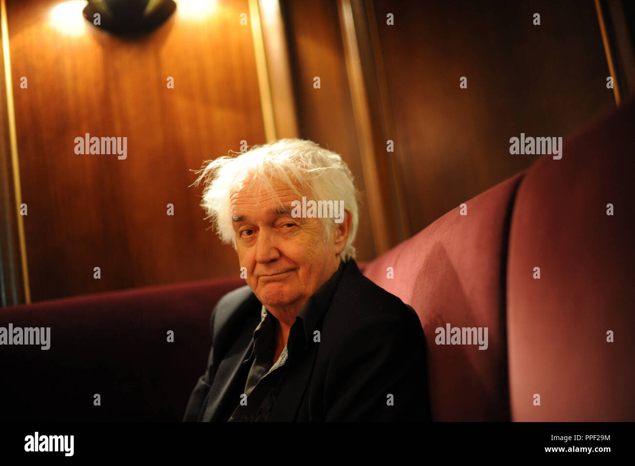 The Swedish writer Henning Mankell during an interview with the ...