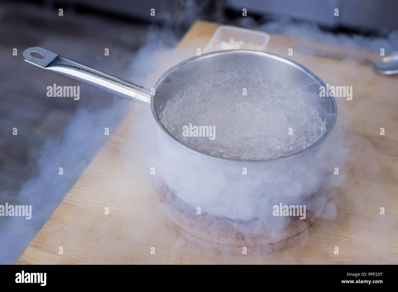 Something really unusual is cooking in a pan Stock Photo - Alamy