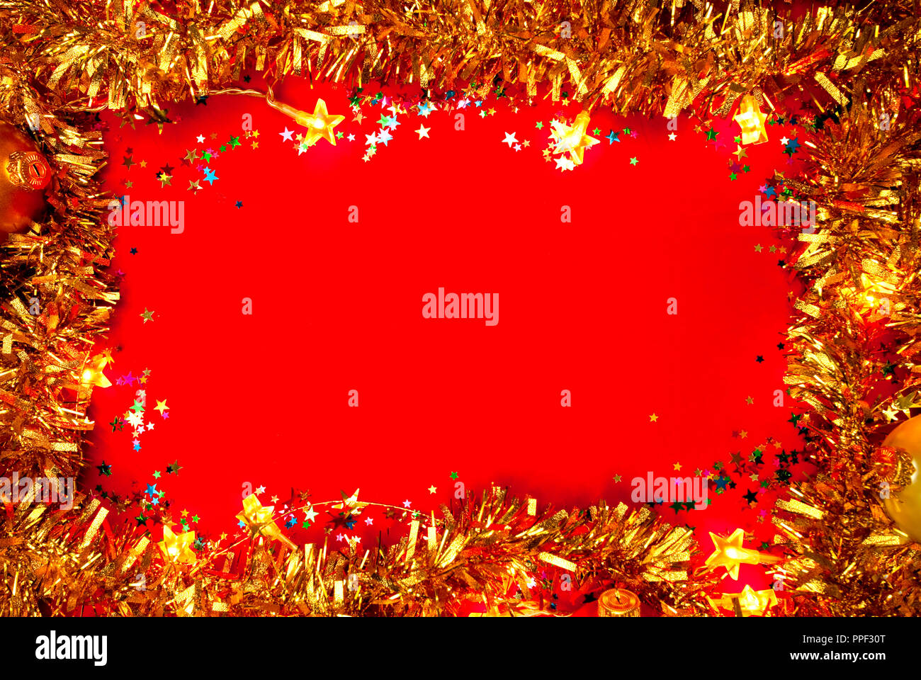 Tinsel border frame hi-res stock photography and images - Alamy