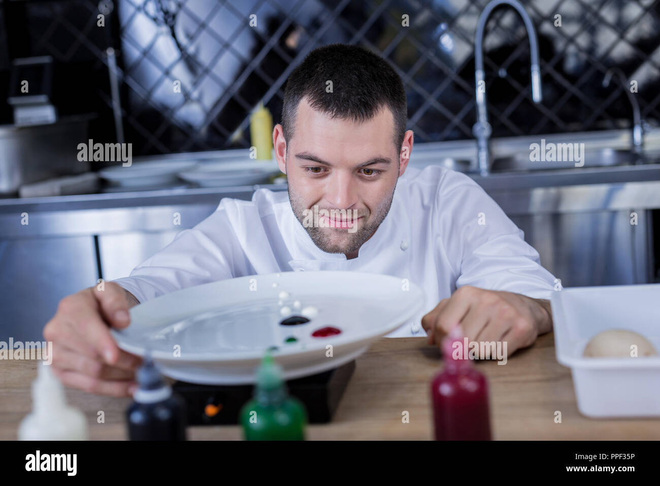 Preparing for new cafe hi-res stock photography and images - Alamy