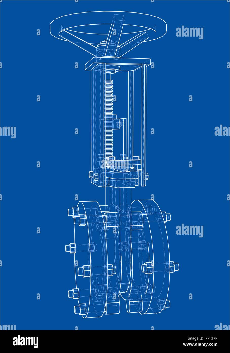 Industrial pipeline gate valve Concept Stock Vector Image & Art - Alamy