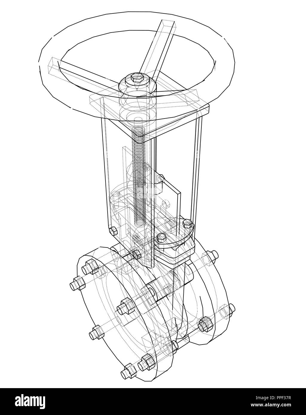 Industrial pipeline gate valve Concept Stock Vector Image & Art - Alamy
