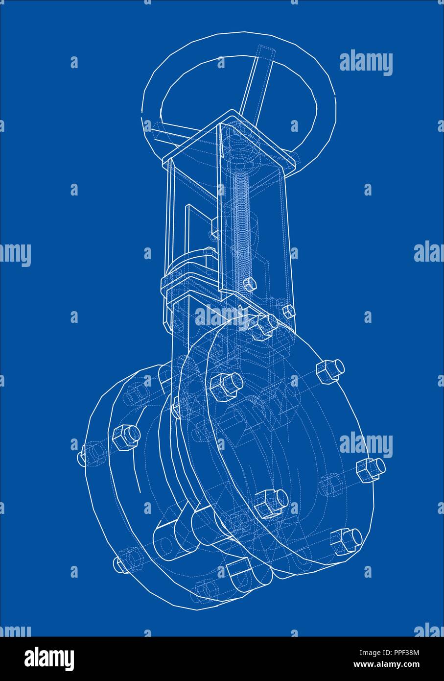 Gate valve drawing hi-res stock photography and images - Alamy
