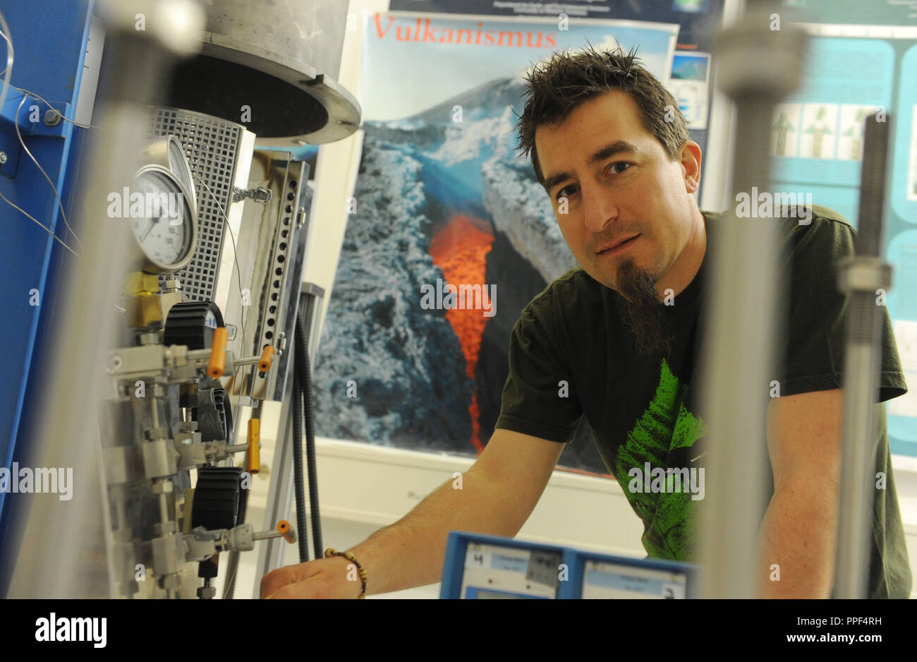 Volcanologist Dr. Ulrich Kueppers from the Ludwig Maximilian University ...