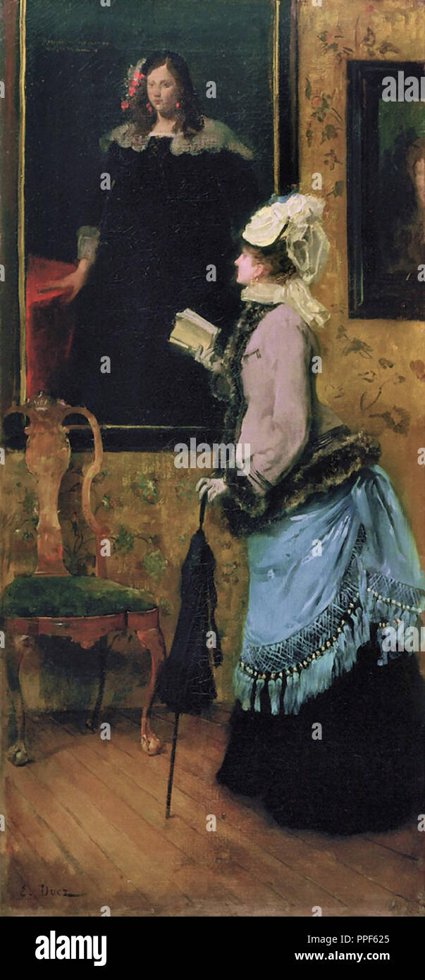 Duez Ernest Ange - a Visit to the Museum Stock Photo - Alamy