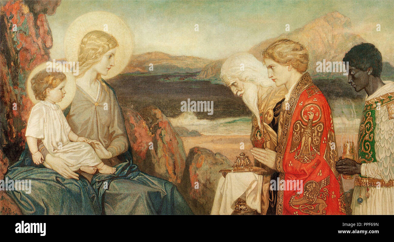 Duncan John - the Adoration of the Magi 1 Stock Photo - Alamy