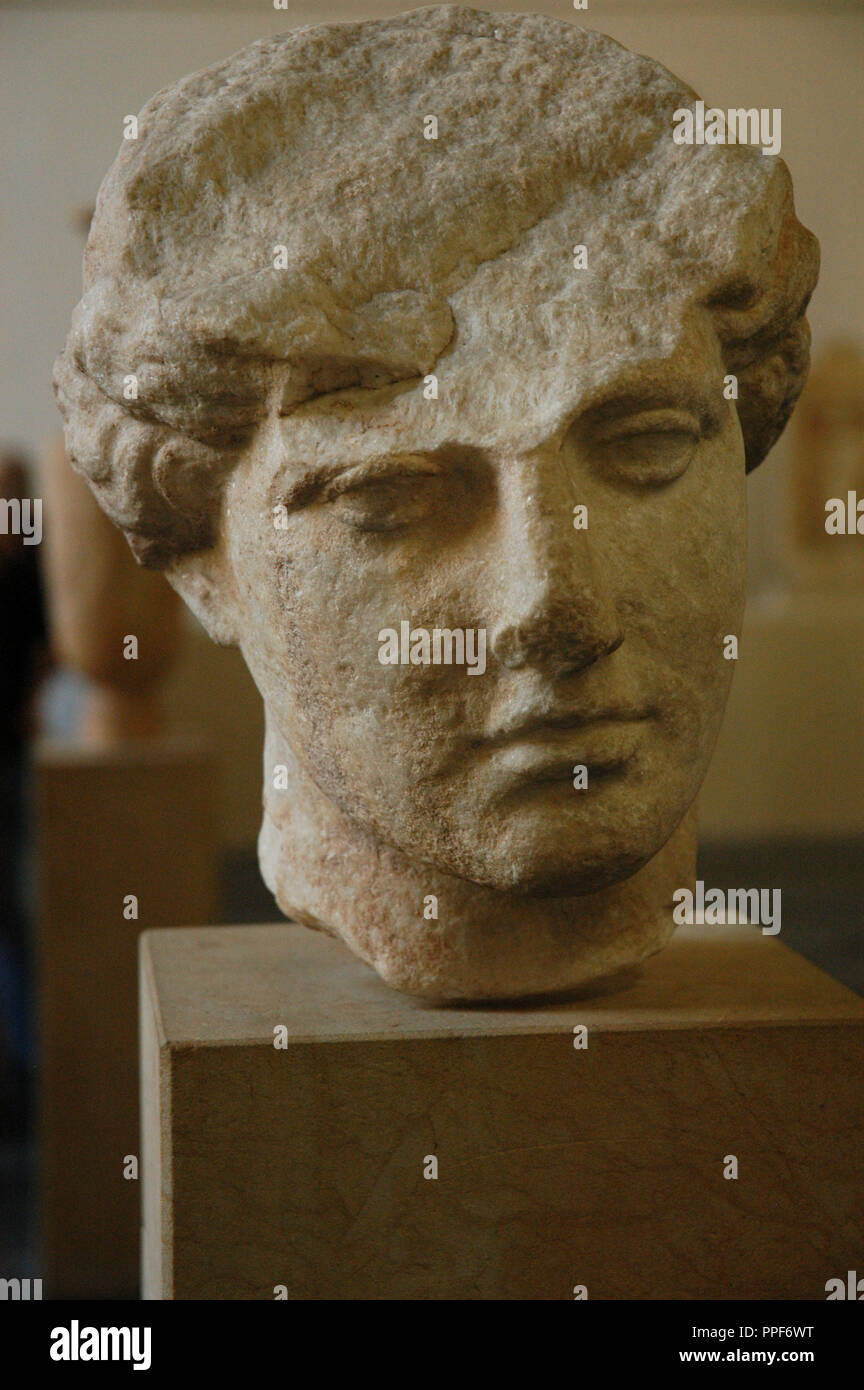 Unfinished bust of woman. 440-430 BC. Found in Athens. Pergamon Museum ...