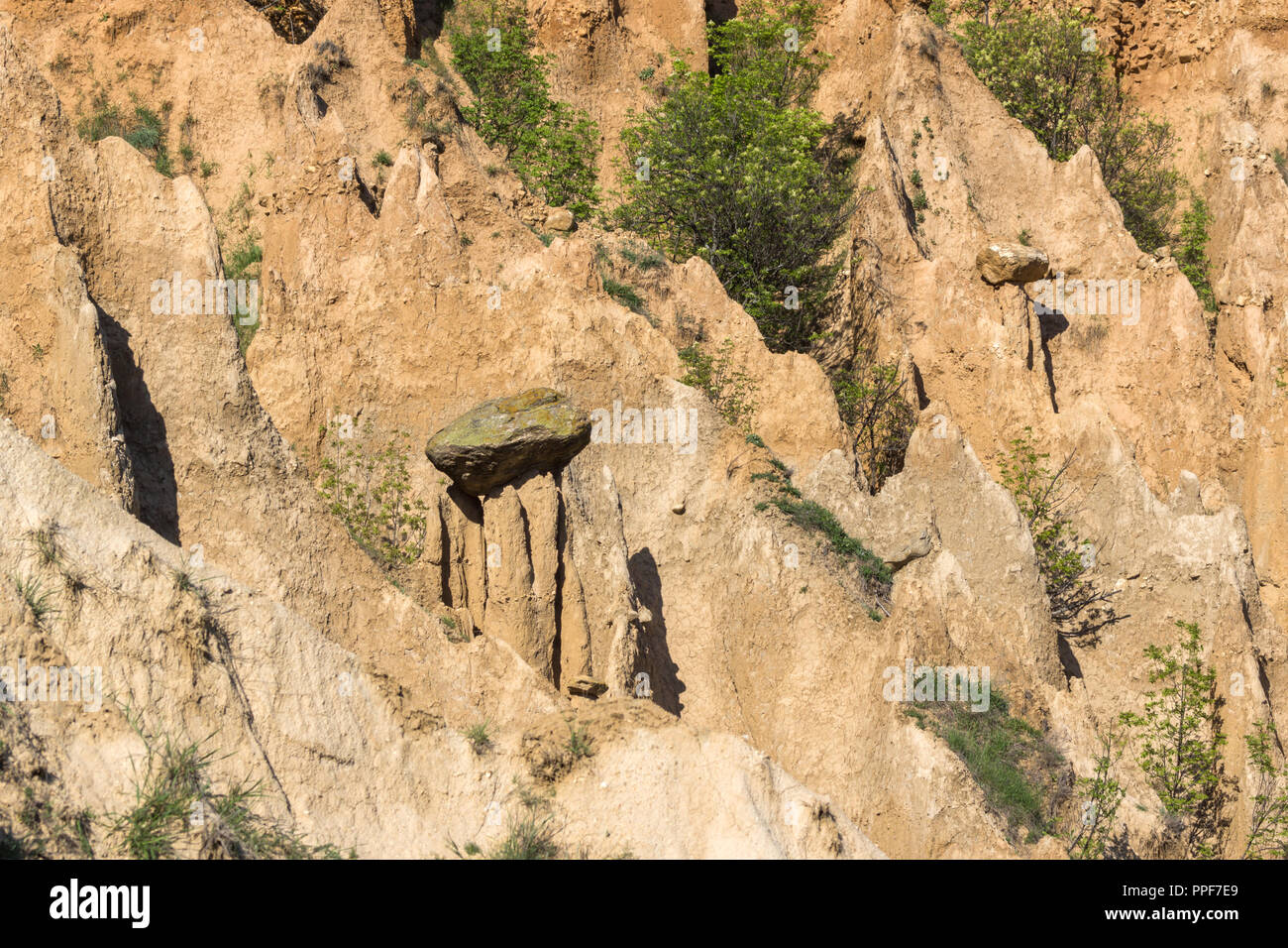 Landscape with rock formation Stob pyramids, Rila Mountain, Kyustendil ...