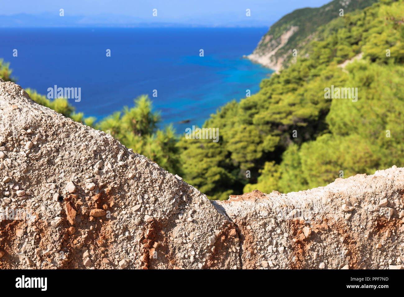 Fantastic view of the west coast of Lefkada island, Greece, Europe ...