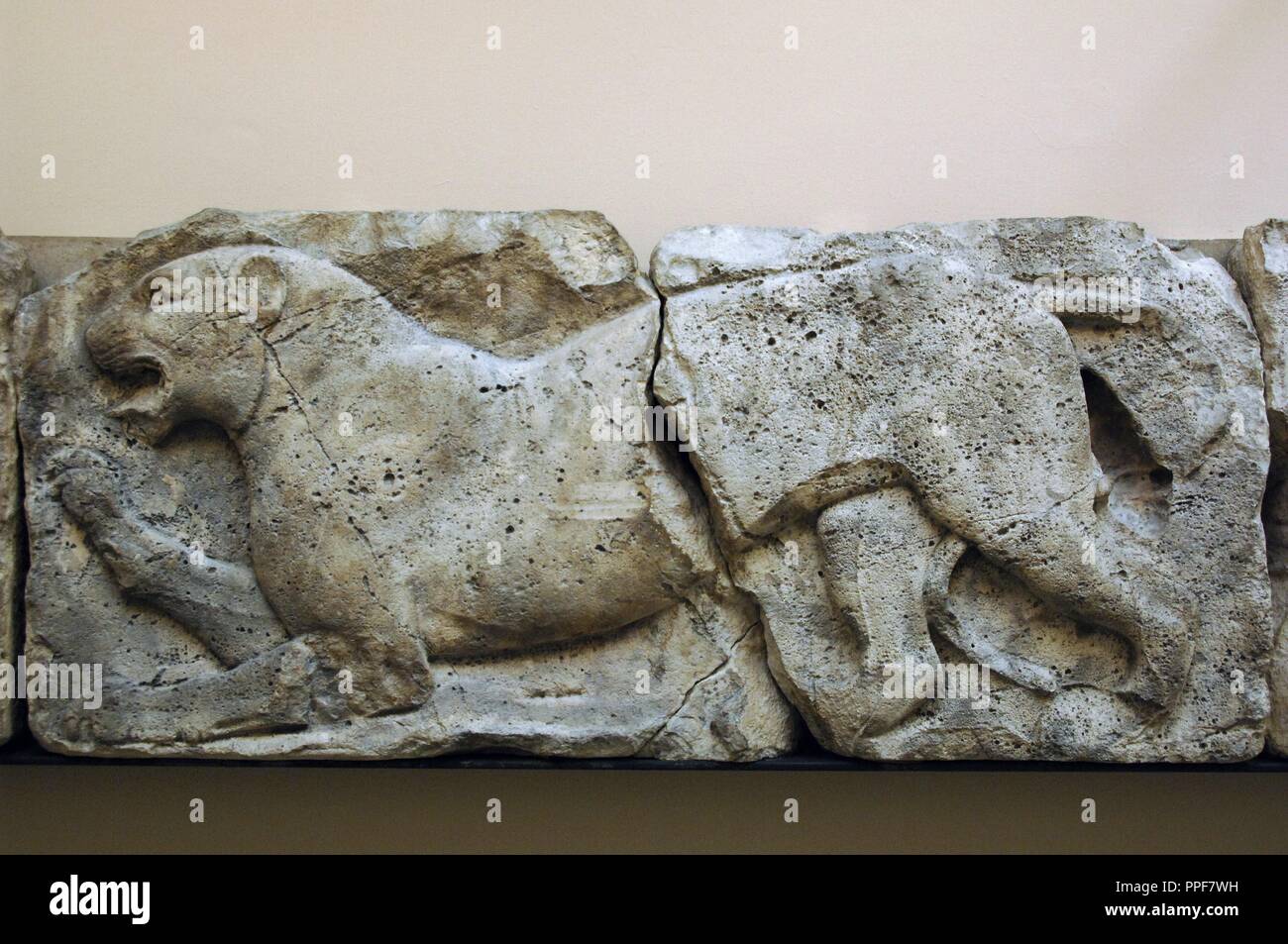 Early Classical. Late Archaic. Satyr hunting wils animals. Panther ...