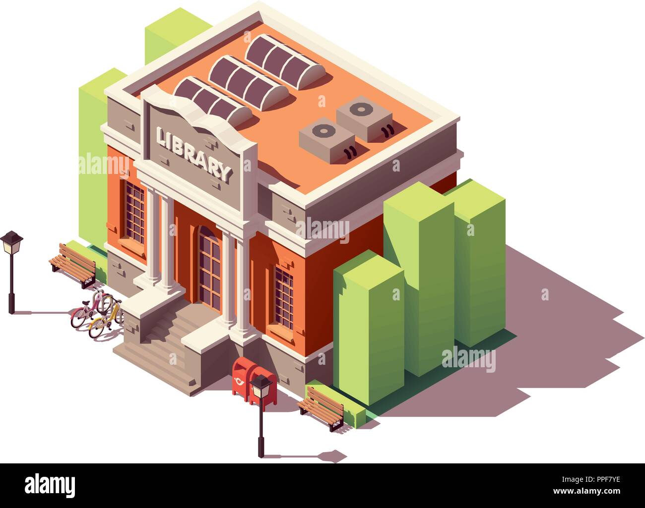 Library Building Vector