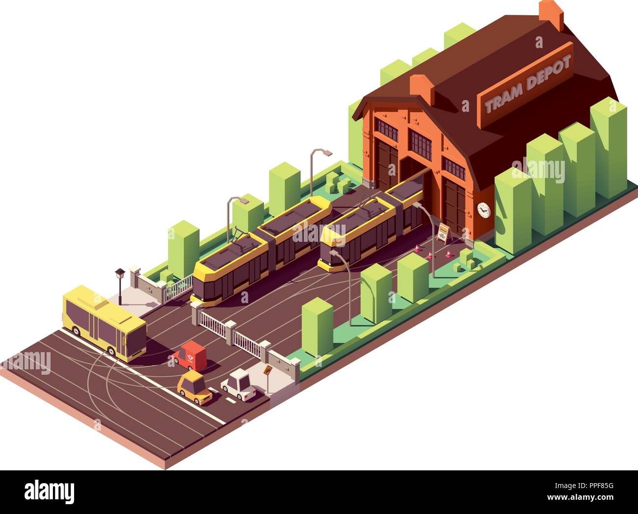 Vector building isometric Cut Out Stock Images & Pictures - Alamy