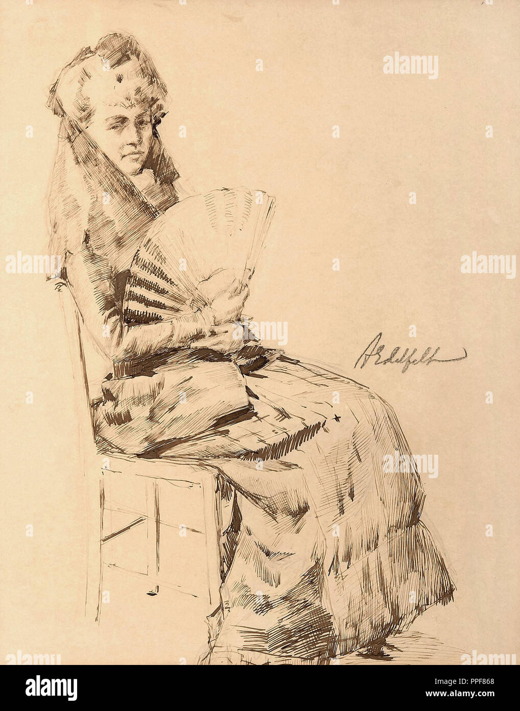 Edelfelt Albert - Portrait of Aino Ackté Stock Photo - Alamy