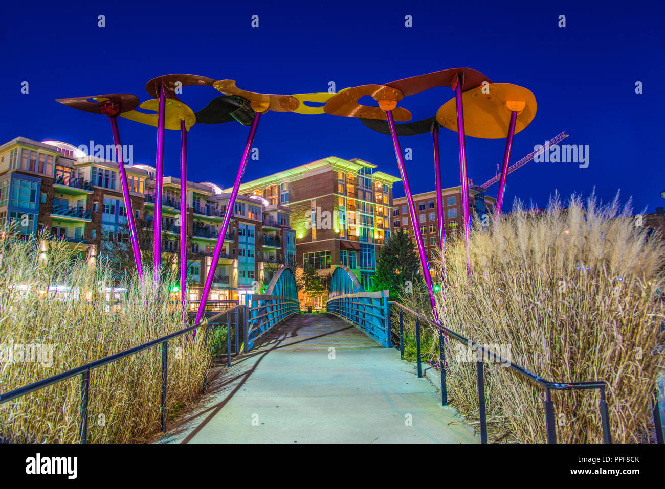 RiverPlace Bridge in Greenville, South Carolina, USA Stock Photo - Alamy