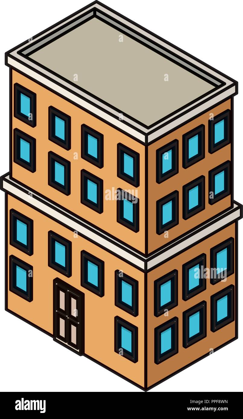 Residence building isometric Stock Vector Image & Art - Alamy