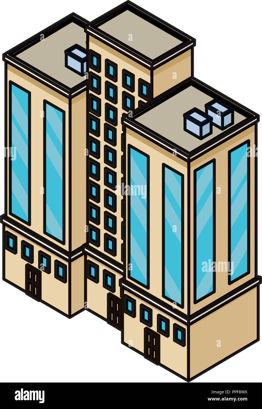 Company building isometric Stock Vector Image & Art - Alamy