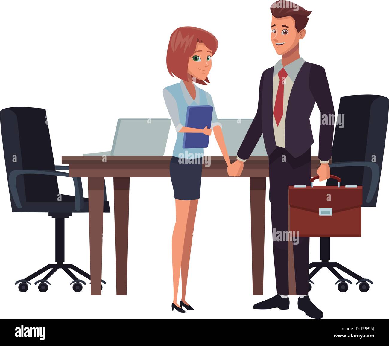 Business meeting cartoon Stock Vector Image & Art - Alamy