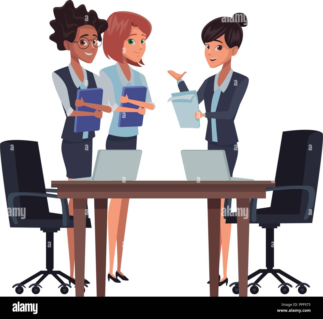 Business meeting cartoon Stock Vector Image & Art - Alamy