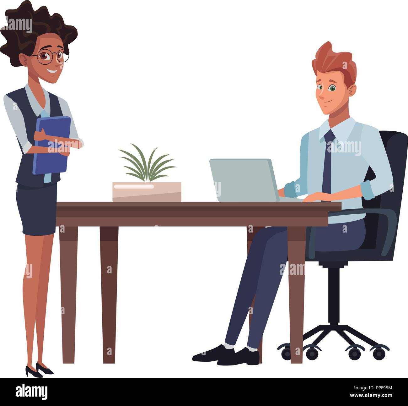 Business meeting cartoon Stock Vector Image & Art - Alamy