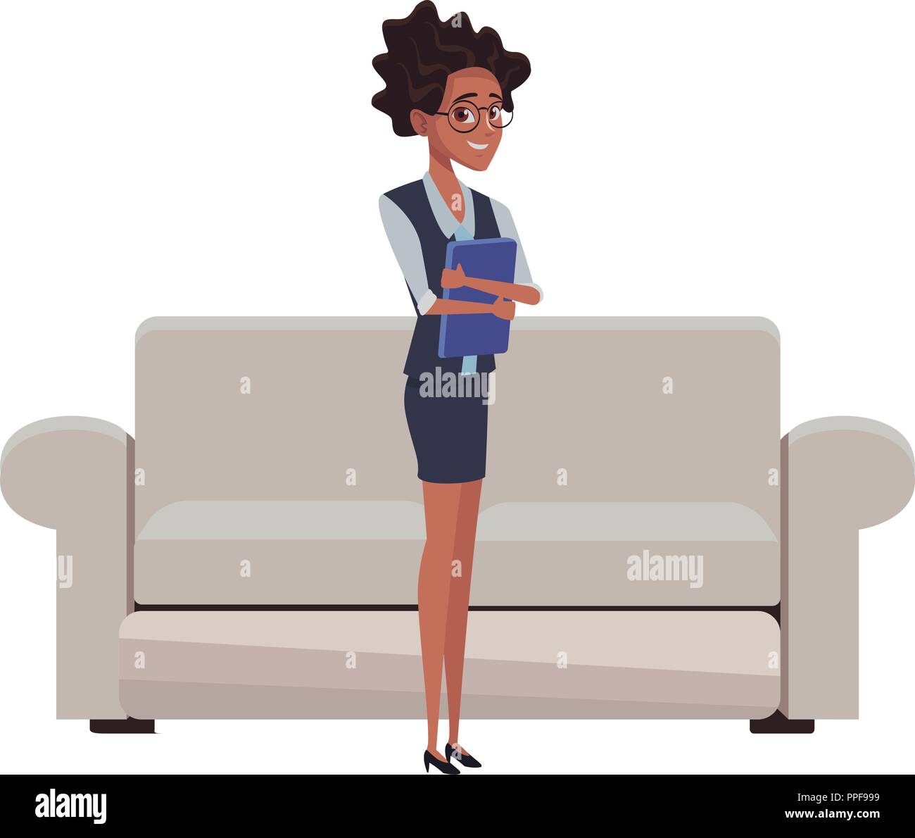 Businesswoman working cartoon Stock Vector Image & Art - Alamy