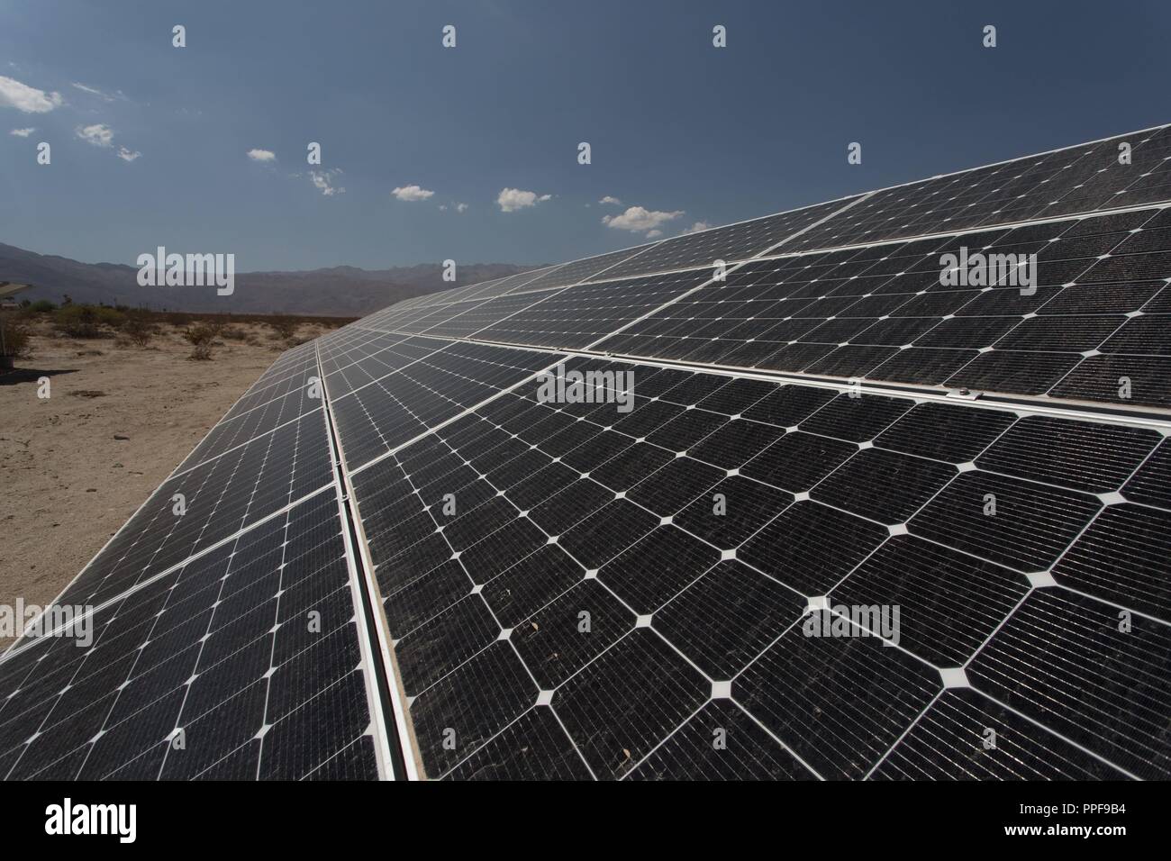 Solar panels in the desert in Borrego Springs, in August 2018. | usage ...