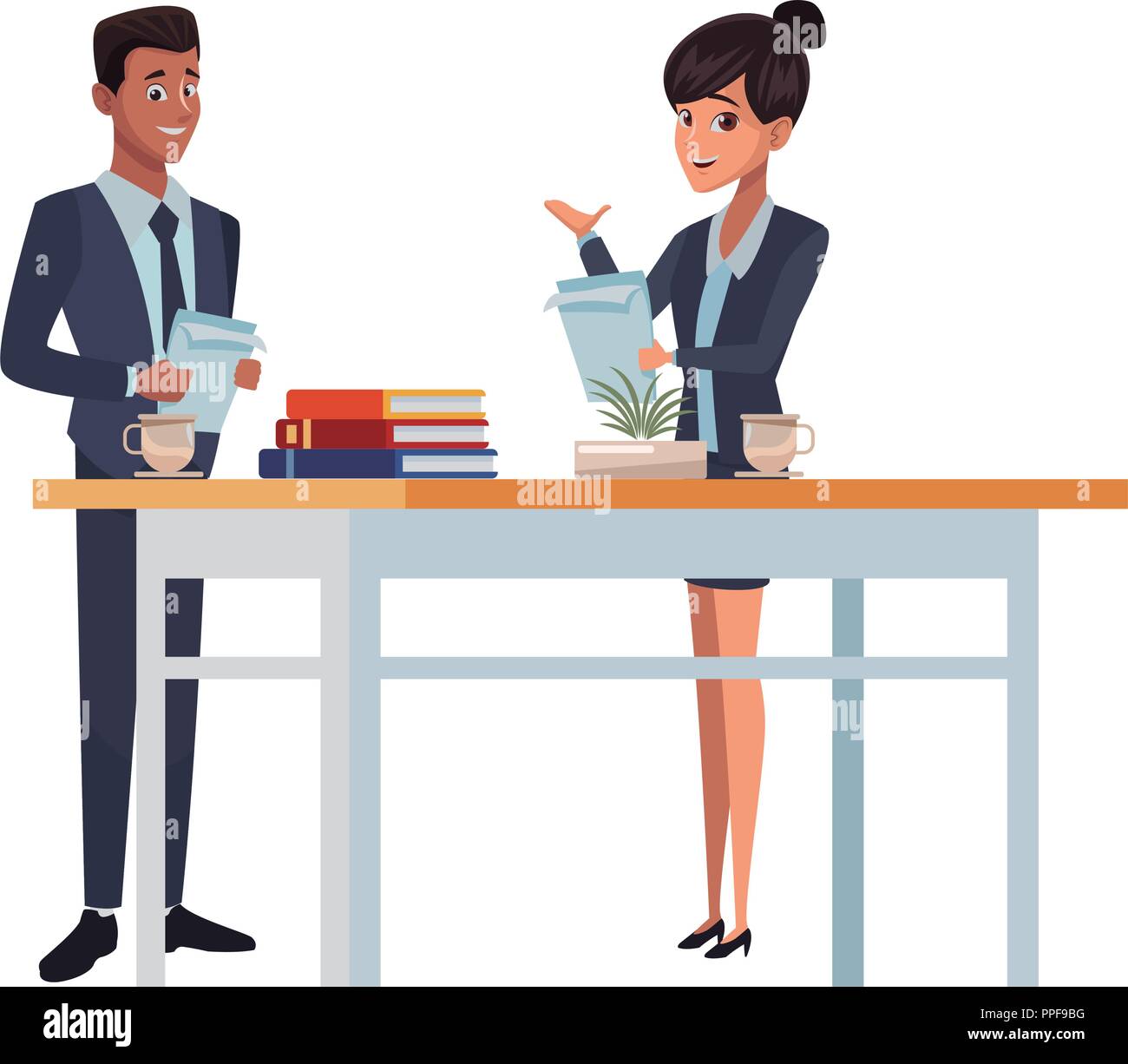 Business meeting cartoon Stock Vector Image & Art - Alamy