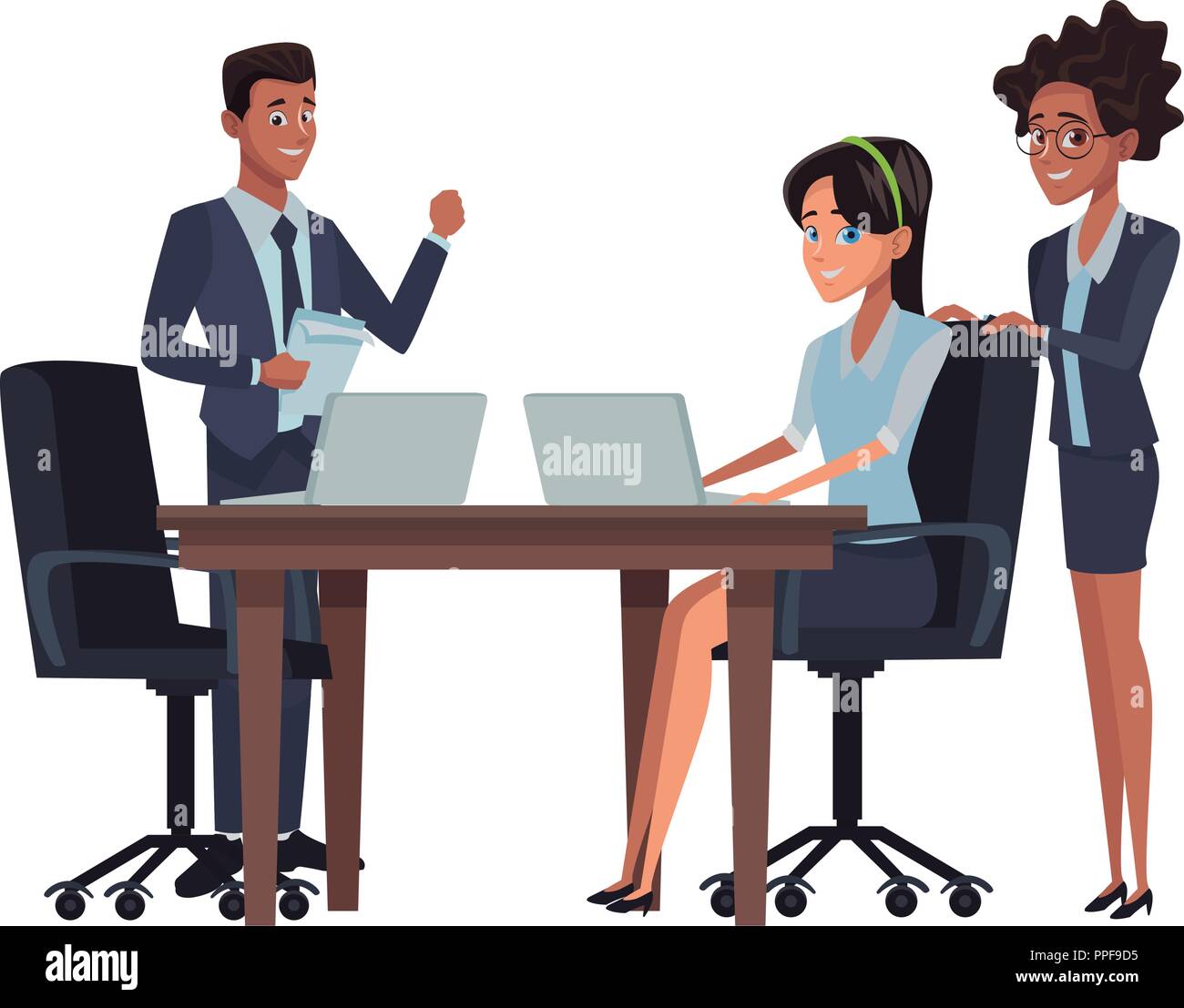 Business meeting cartoon Stock Vector Image & Art - Alamy