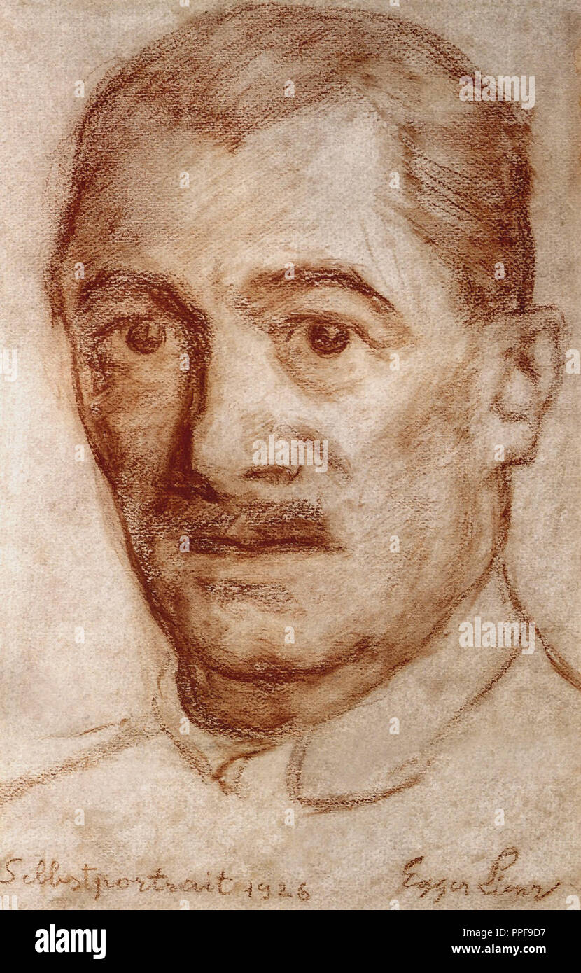 Egger-Lienz Albin - Self Portrait 1 Stock Photo - Alamy