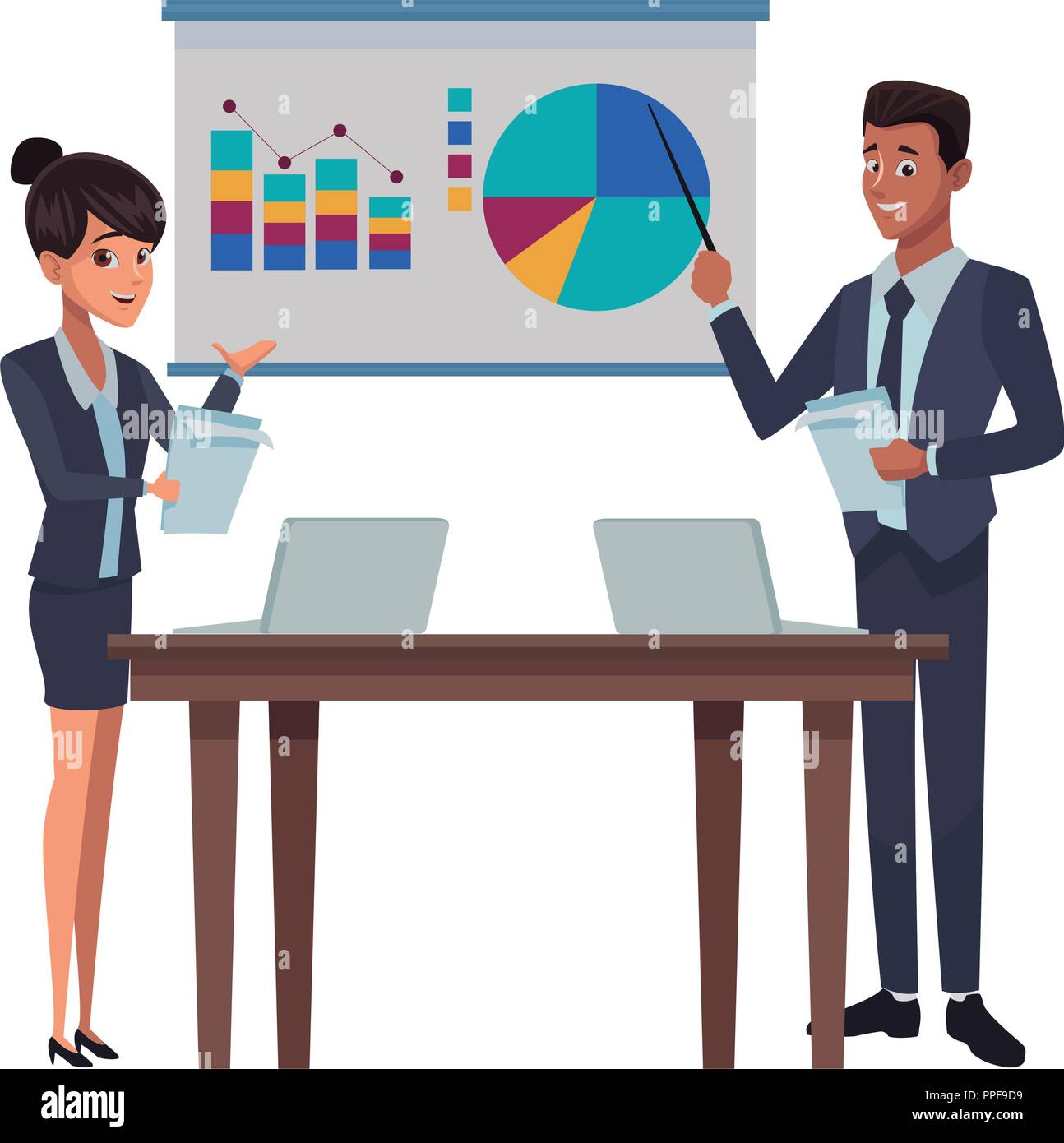 Business meeting cartoon Stock Vector Image & Art - Alamy