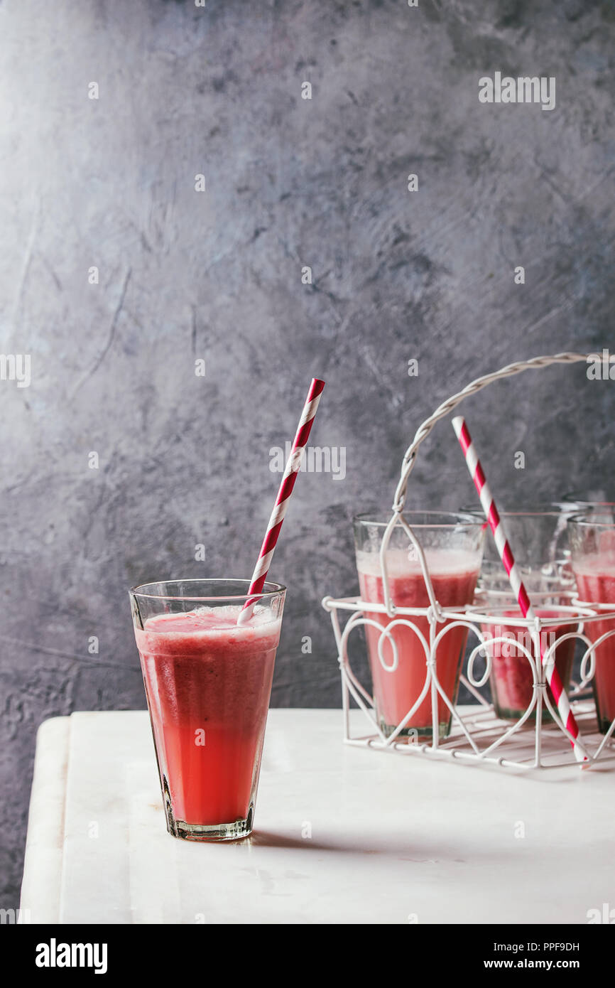 Red fruit cocktail Stock Photo - Alamy