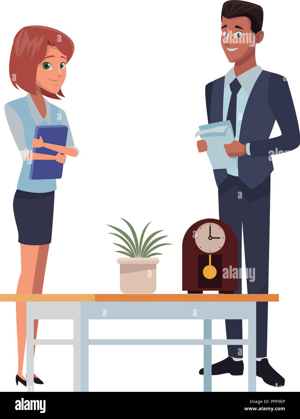 Business meeting cartoon Stock Vector Image & Art - Alamy