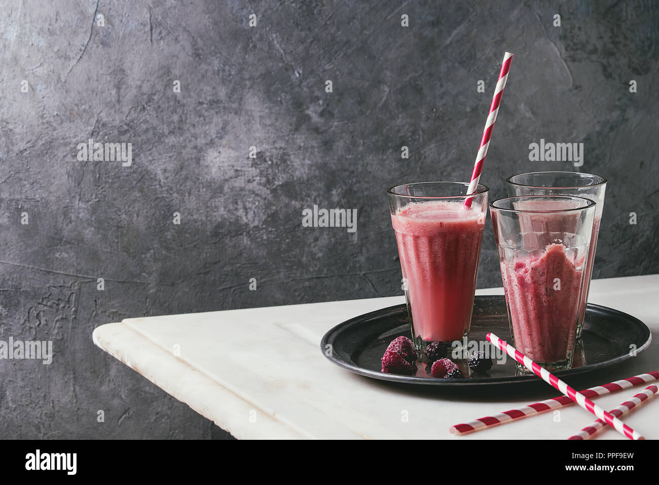 Red fruit cocktail Stock Photo - Alamy