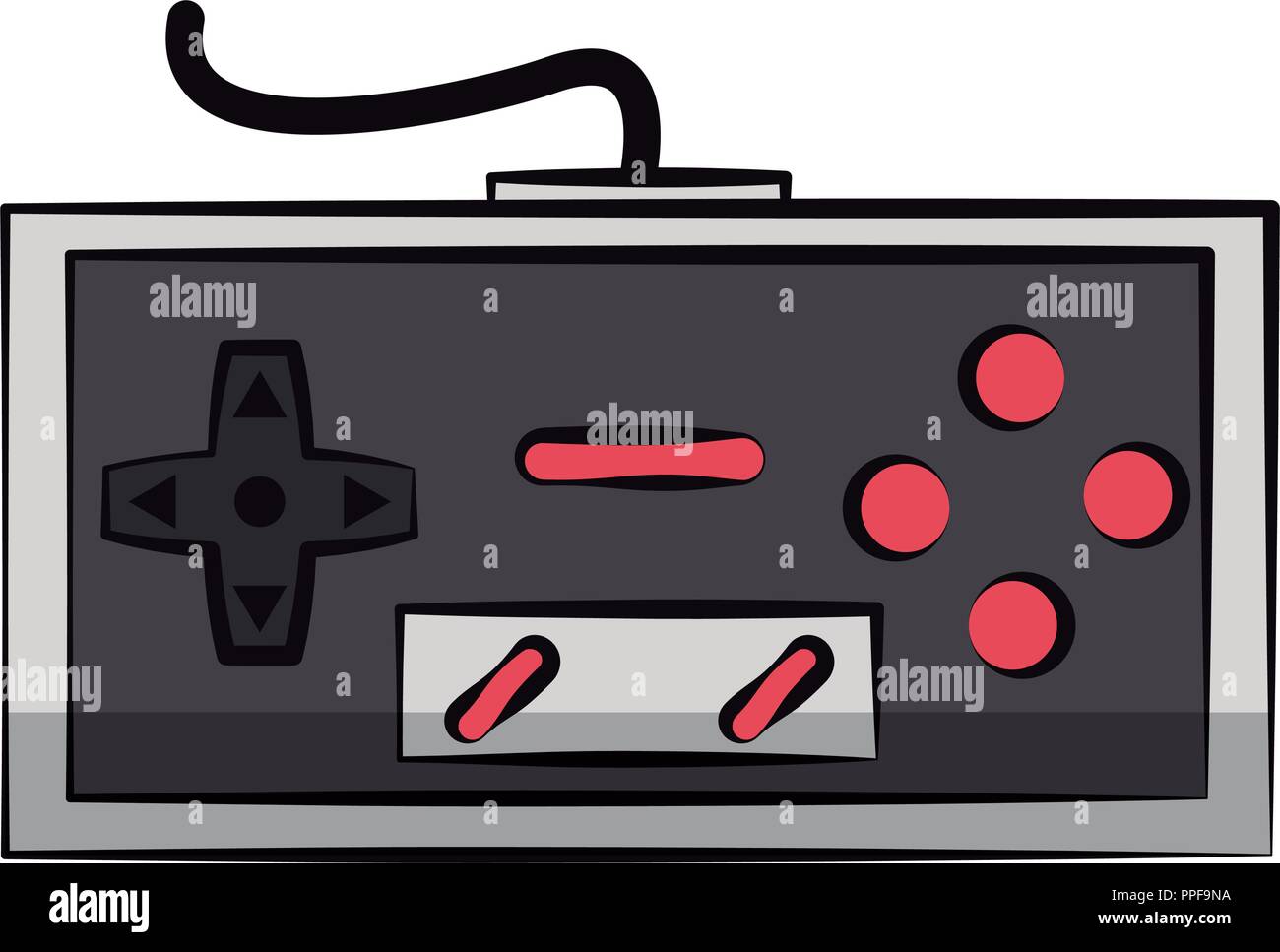 Retro console gamepad Stock Vector Image & Art - Alamy